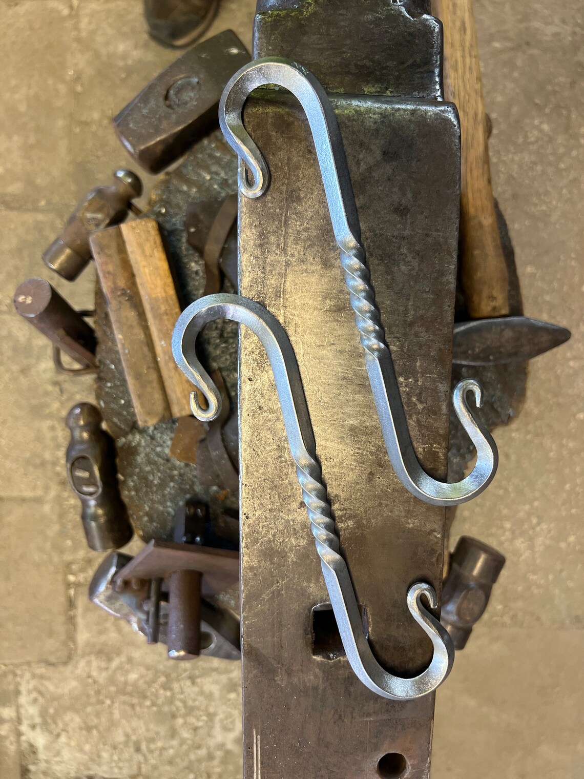Hand Forged 8 S Hook With a Twist Heavier Duty Than - Etsy