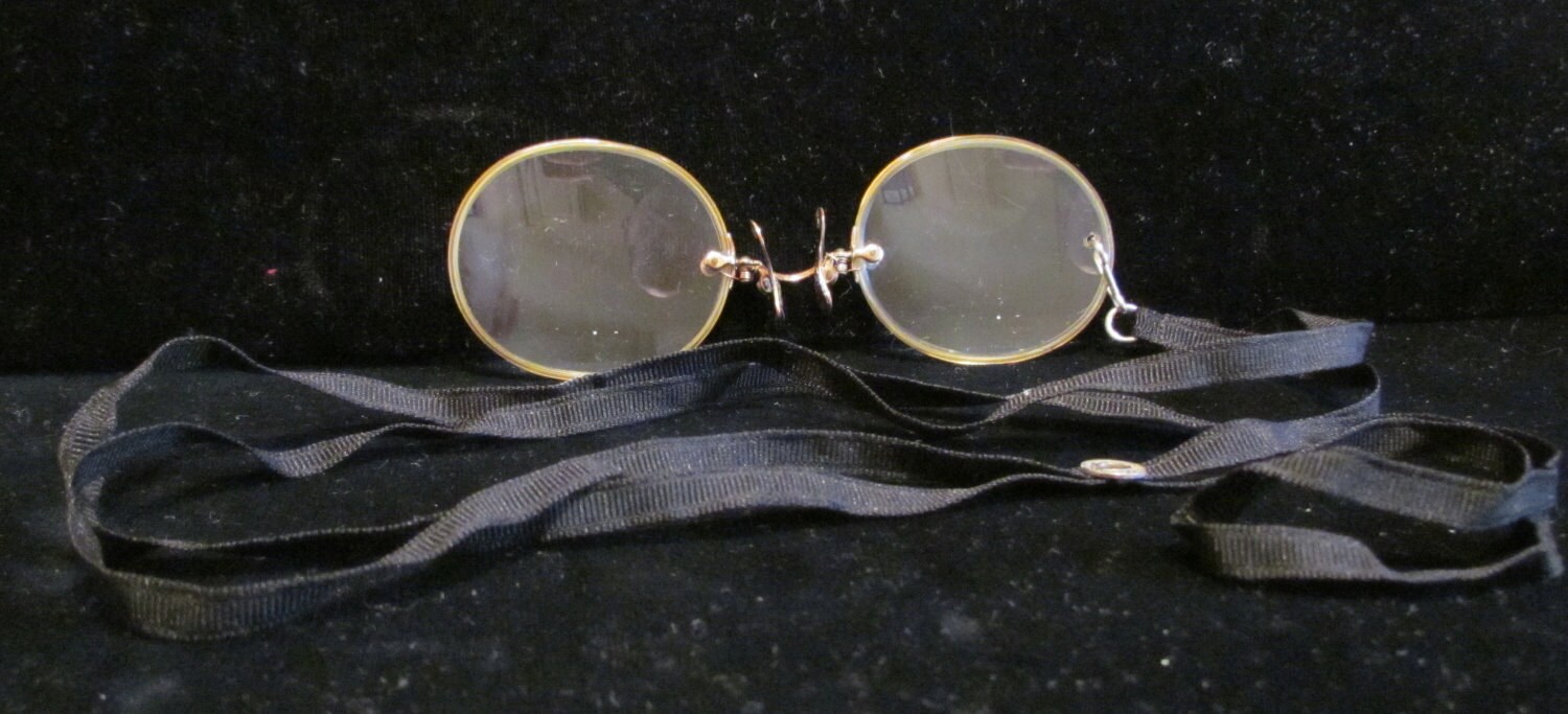 Antique Victorian Pince Nez Eyeglasses Spectacles 12K Gold | Etsy