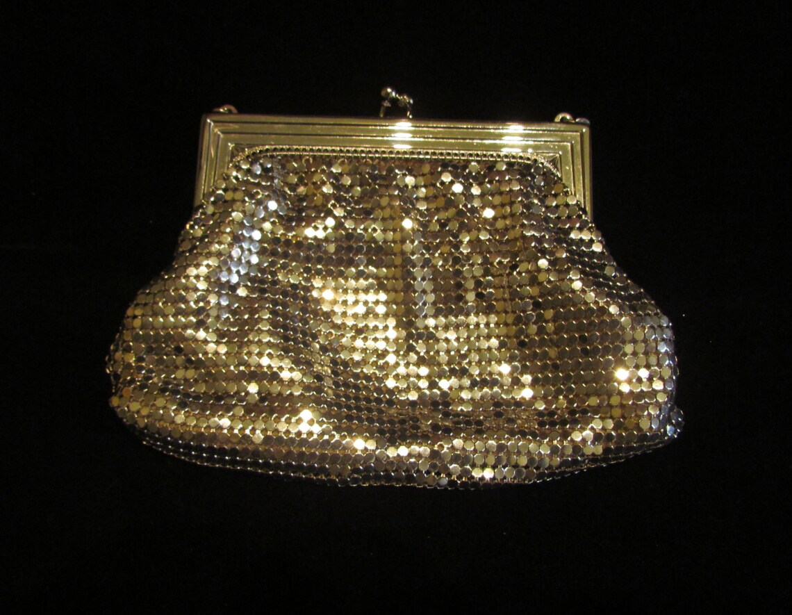 Vintage Mesh Purse Silver Mesh Purse Whiting and Davis Formal Purse ...