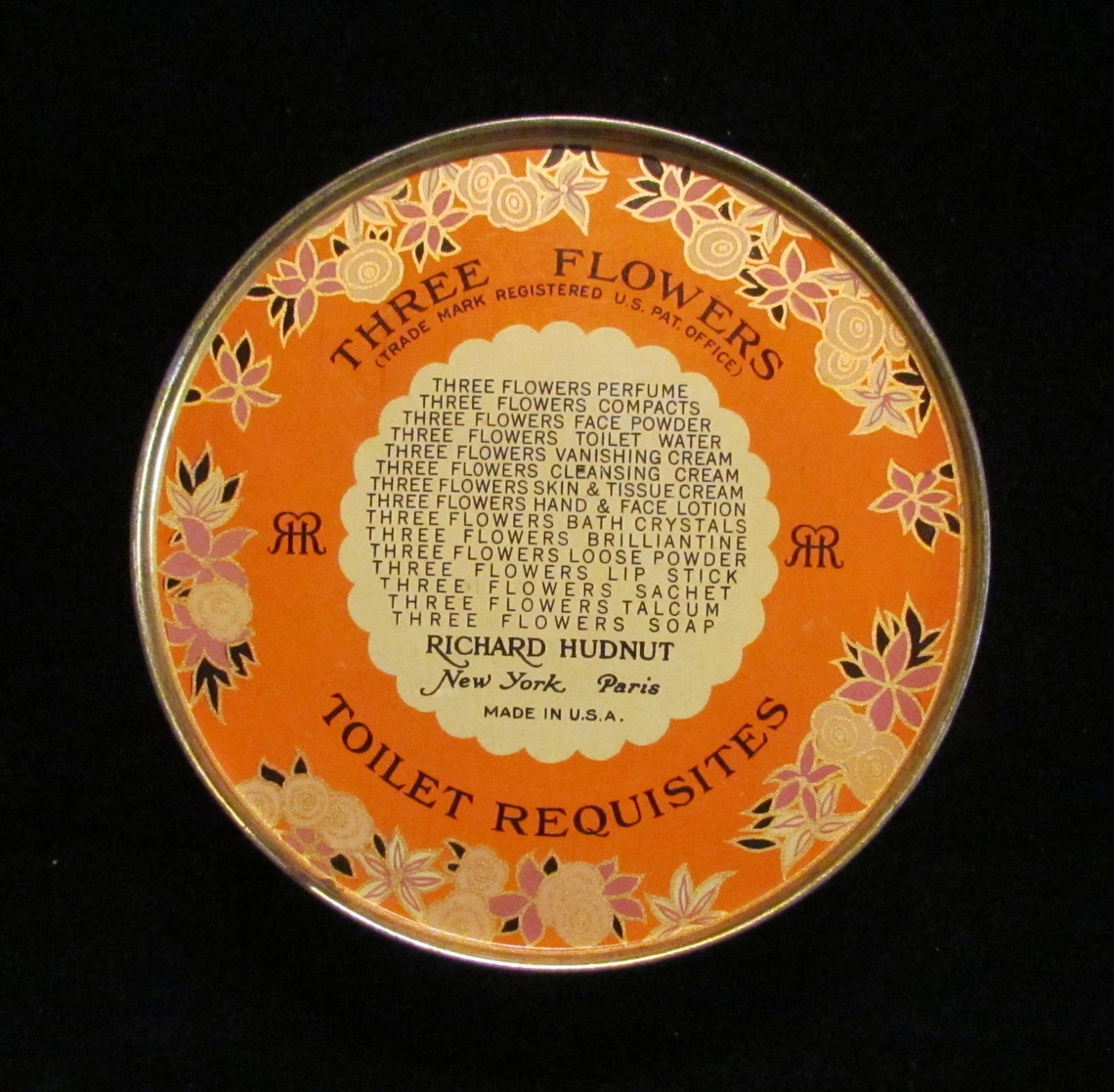 Vintage 1920s Richard Hudnut Three Flowers Dusting Powder Tin - Etsy