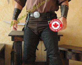 Medieval Gambeson Armor Leg Padded Protector Tan - Etsy
