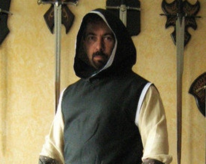 Medieval Celtic Viking Wizard Assassin Hooded Surcoat - Etsy