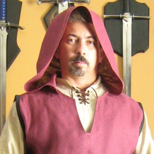 Medieval Celtic Viking Wizard Assassin Hooded Surcoat - Etsy