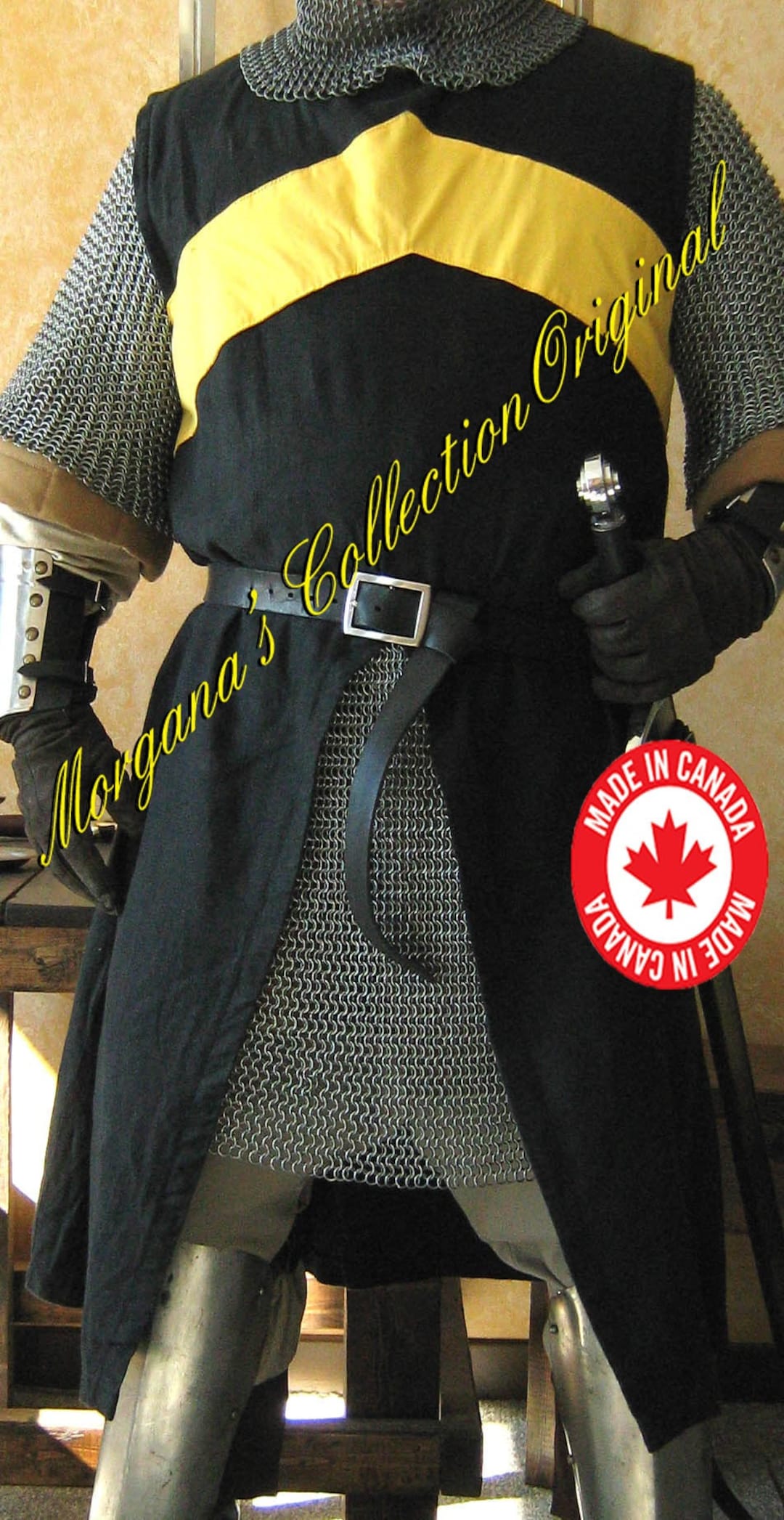 Surcoat Crusader Norman Medieval Knight Men-at-arms SCA Slitted Tabard ...