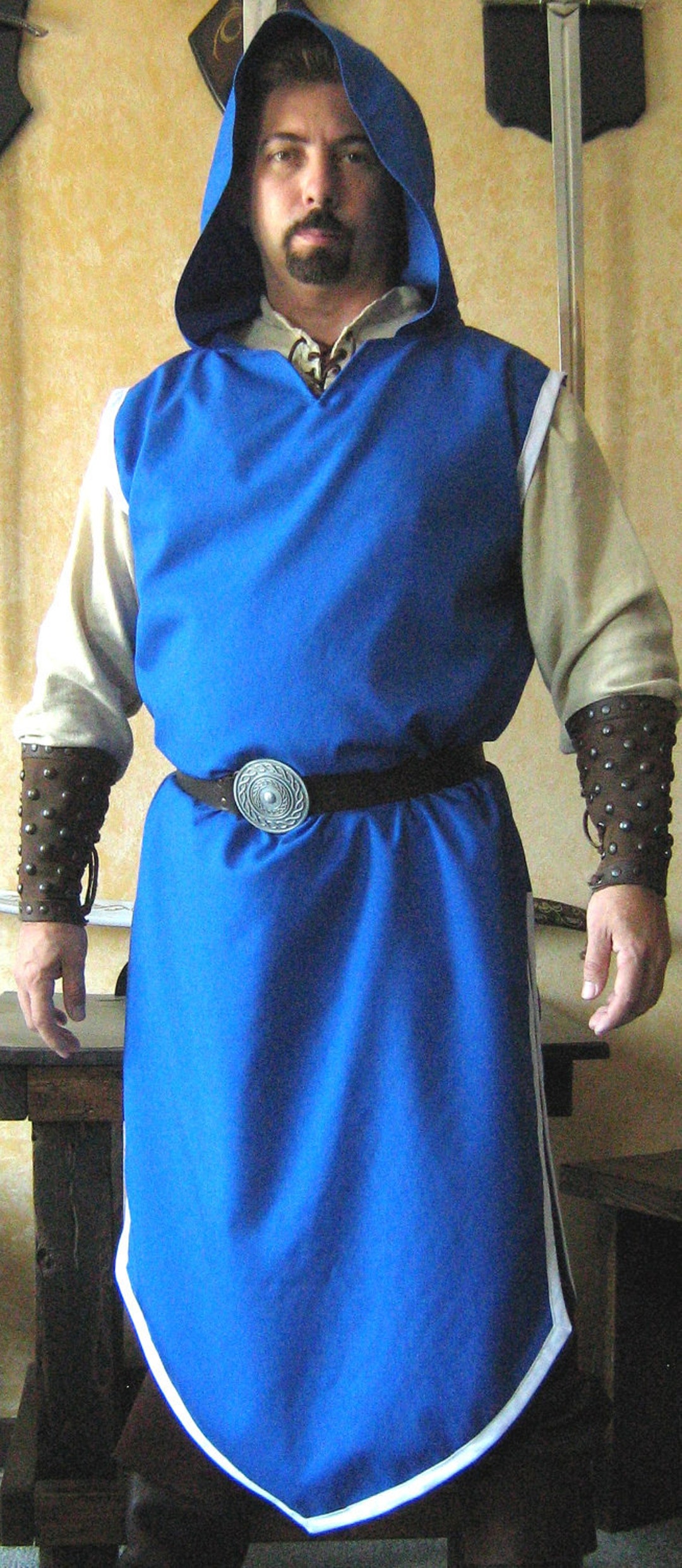 Medieval Celtic Viking Wizard Hooded Surcoat - Etsy