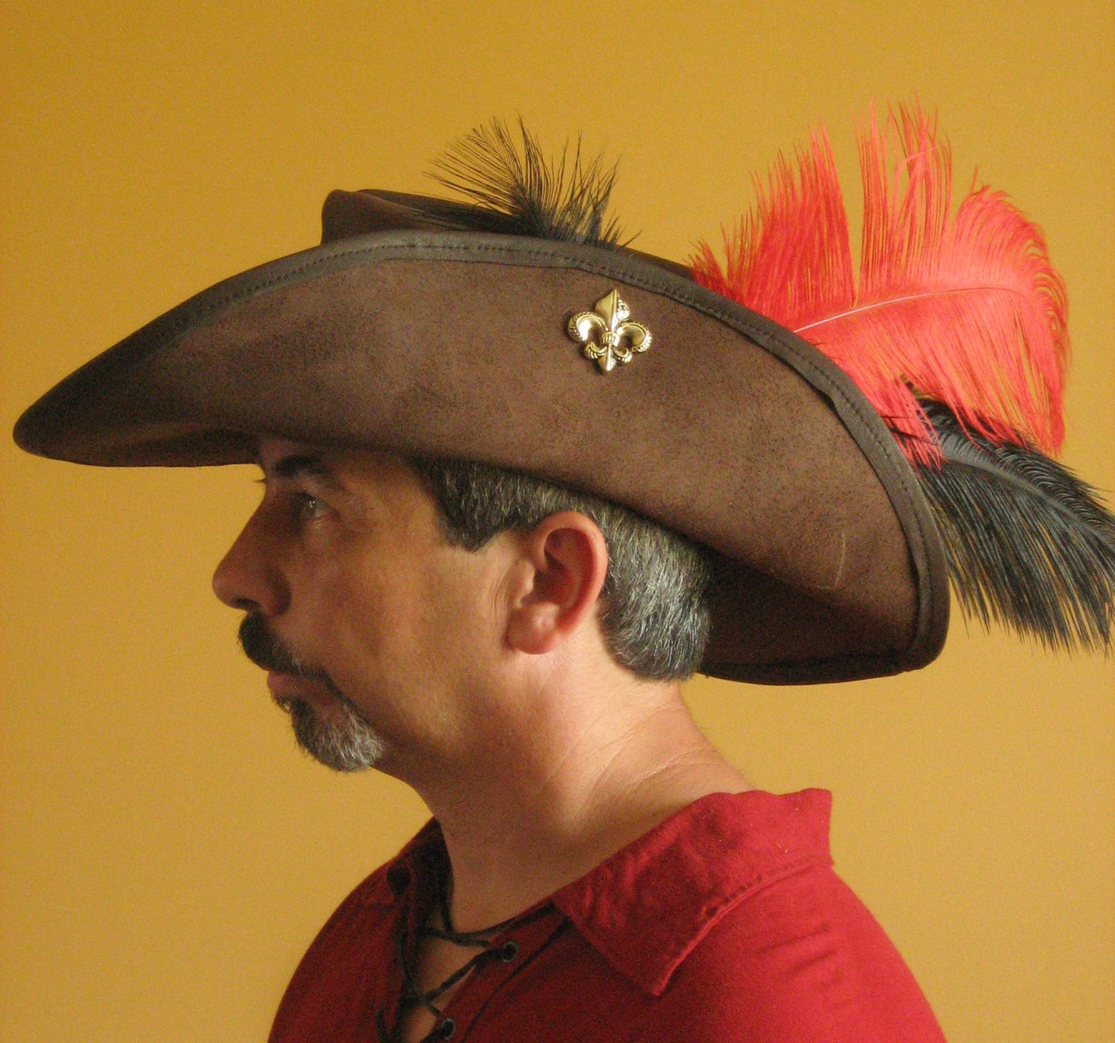 Medieval Celtic Renaissance SCA Larp Leather Musketeer Hat - Etsy