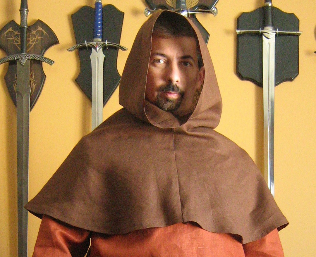 Medieval LARP Celtic Peasant Monk Large Hood - Etsy