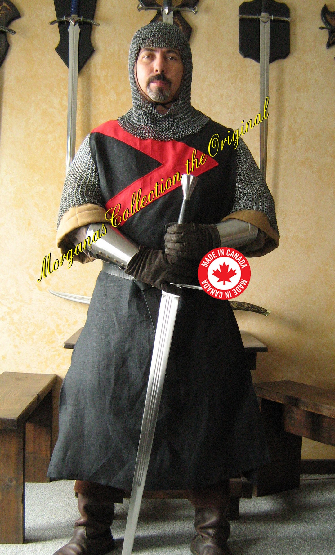 Crusader Knight Medieval Norman Knight Heraldry Surcoat Tunic Tabard ...