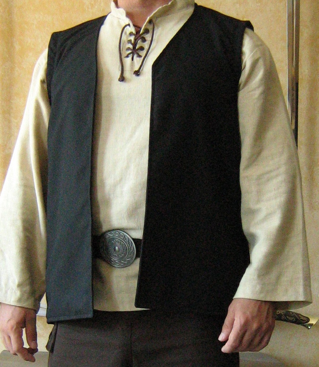 Medieval Celtic Peasant Merchant Sleeveless Coat Jacket Vest - Etsy