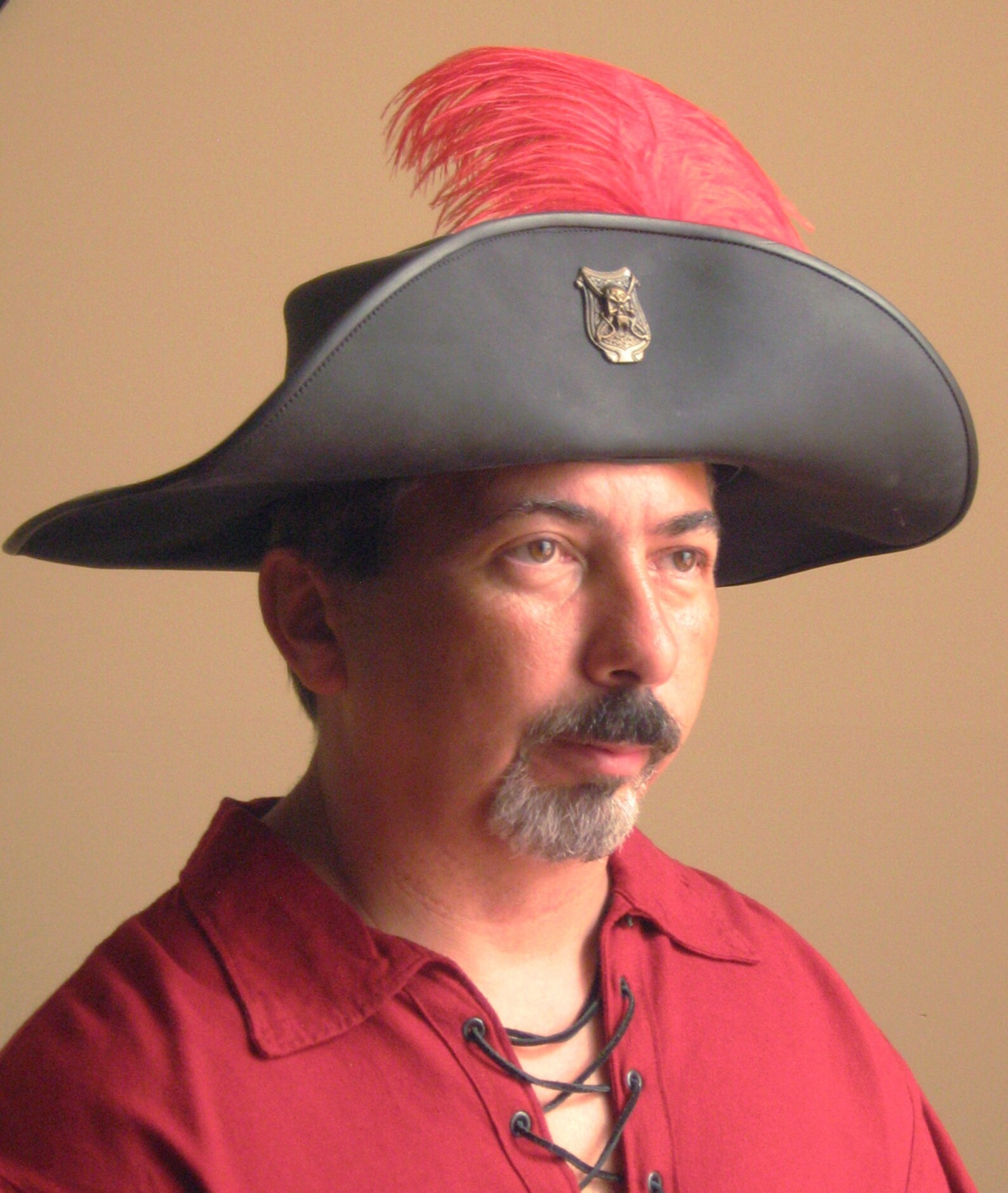 Pirate Hat Renaissance Medieval SCA Pirate Leather Hat Deluxe - Etsy