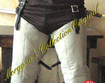 Medieval Gambeson Armor Leg Padded Protector Tan | Etsy