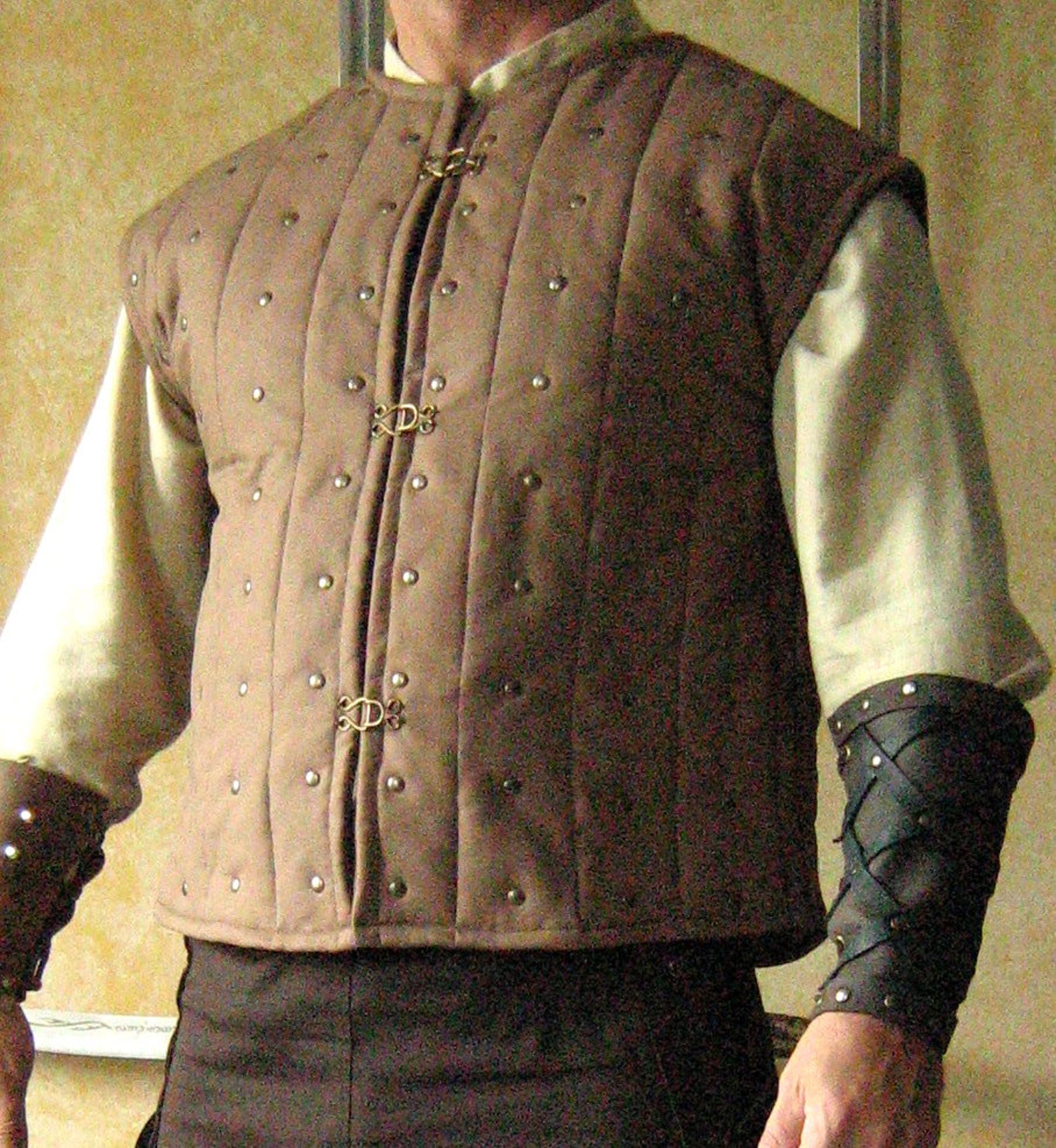 Medieval Padded Gambeson Armor Short Sleeveless Gambeson Armor | Etsy