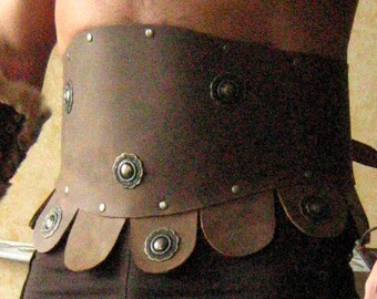 Medieval Barbarian Gladiator Leather Belt Armor | Etsy