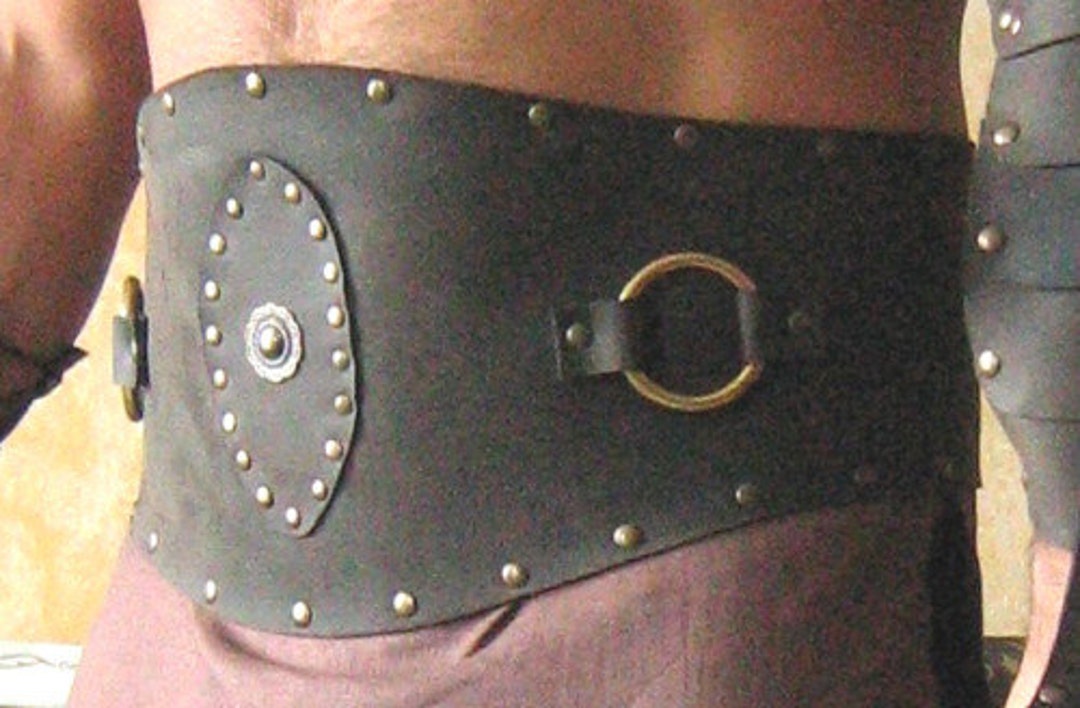 Medieval Gladiator Large Leather Belt Armor - Etsy