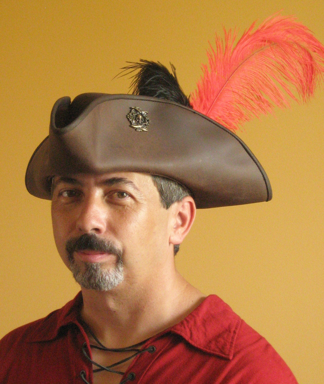 Pirate Hat Renaissance Medieval Celtic LARP Leather Tricorn | Etsy