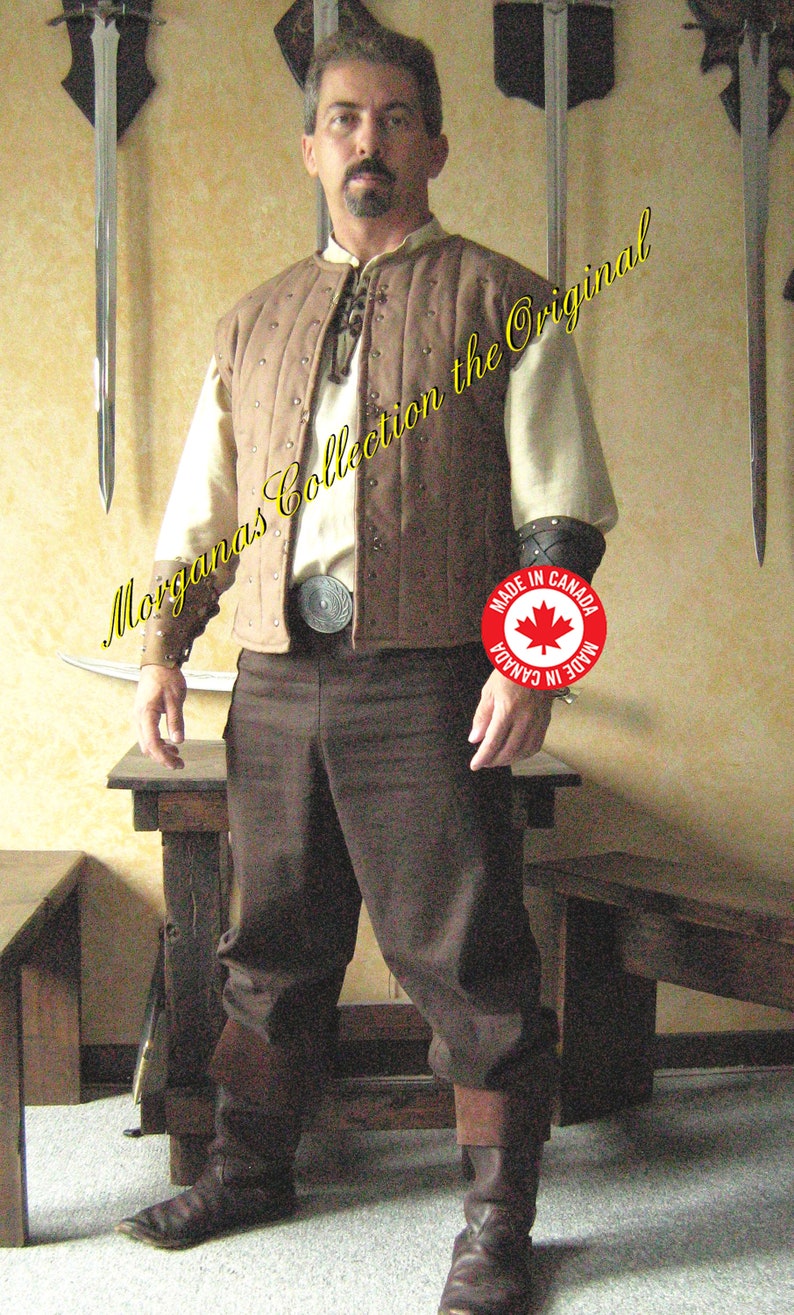 Robin Hood Style Medieval Padded Armor Short Sleeveless Jacket - Etsy