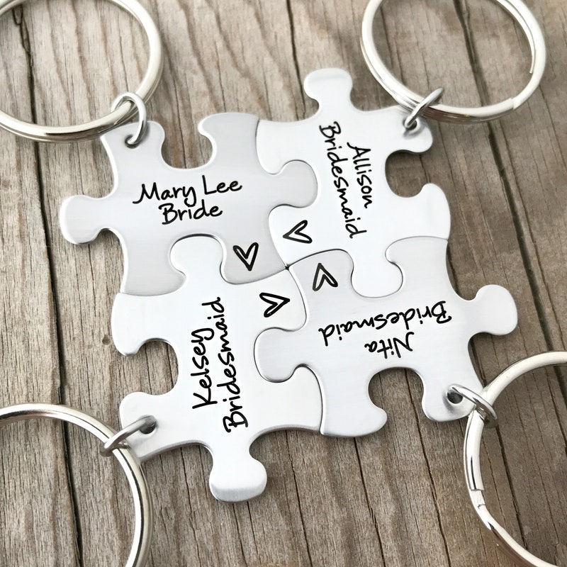 Puzzle Keychain - Etsy