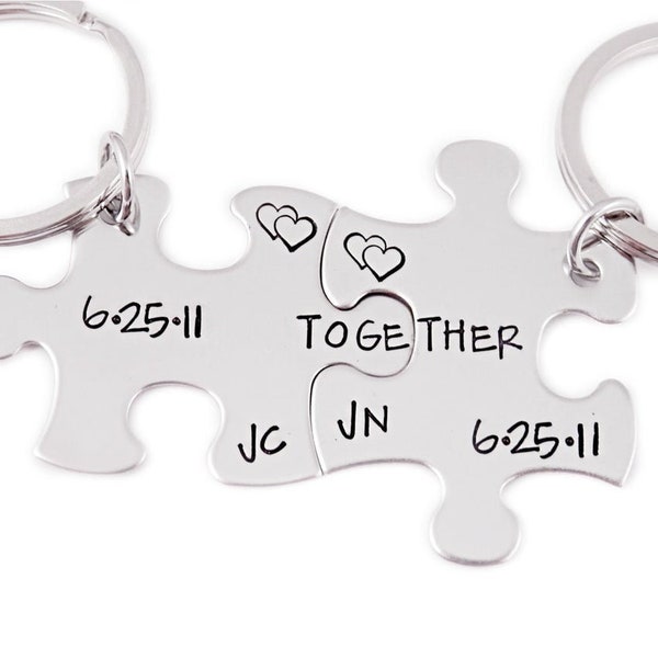 Puzzle Keychain - Etsy