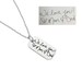 Personalized Handwriting Necklace Rectangle Handwritten Note Custom ...