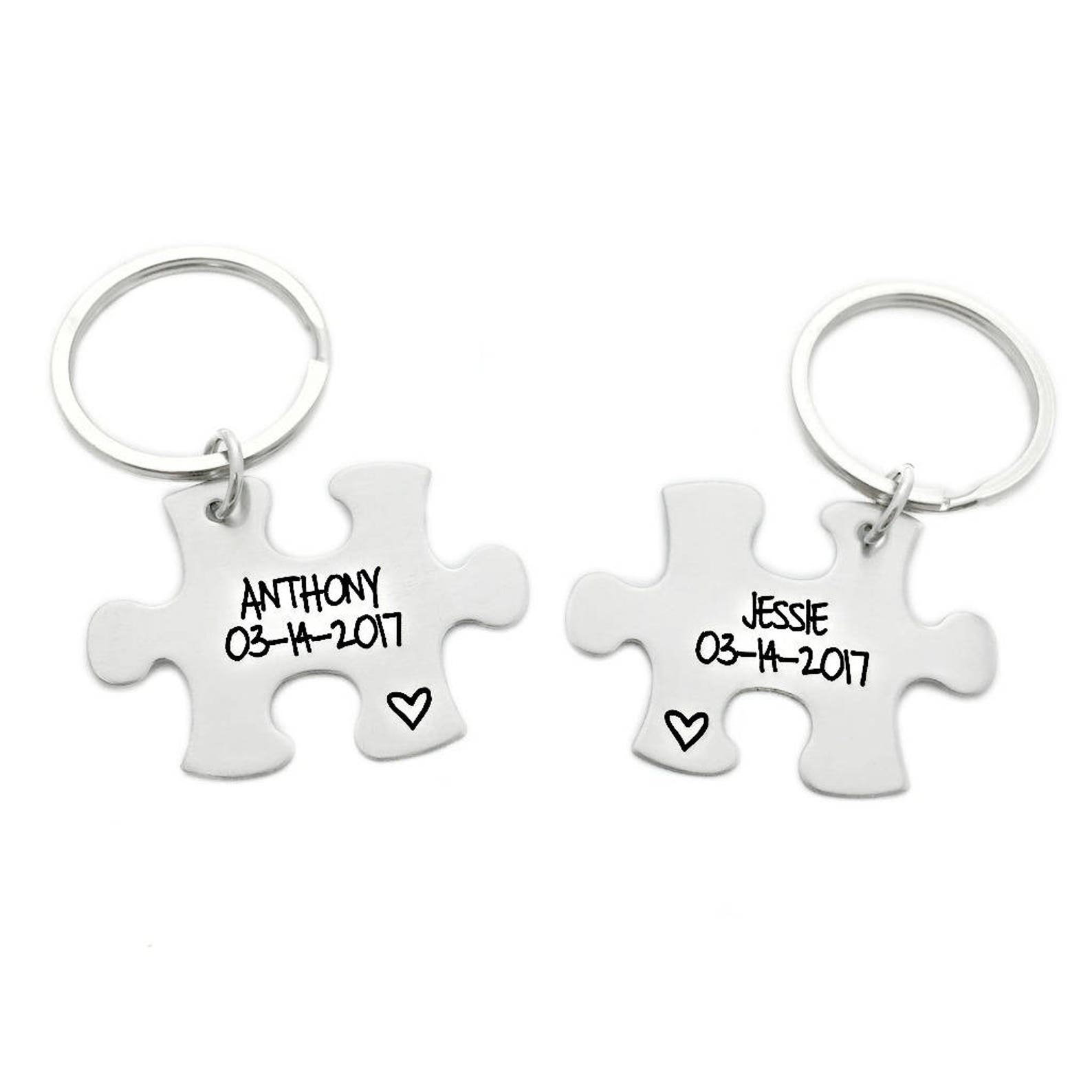 Personalized Name and Date Puzzle Piece Set 2 Puzzle Pieces - Etsy