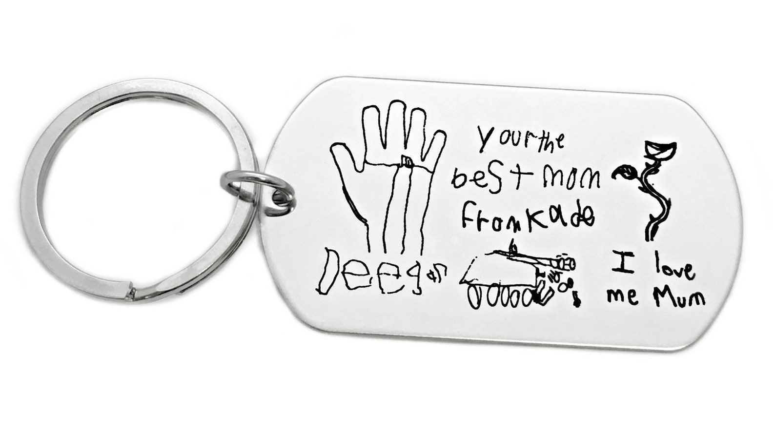 Handwriting Keychain - Handwritten Note Keepsake - Actual Signature ...