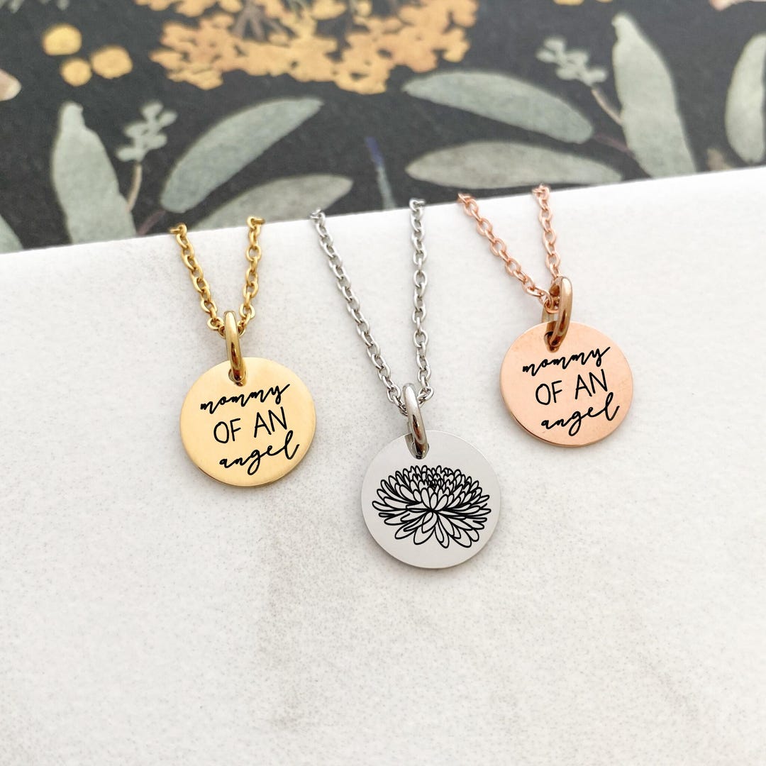 Birth Flower Miscarriage Necklace - Mommy of an Angel - Miscarriage ...