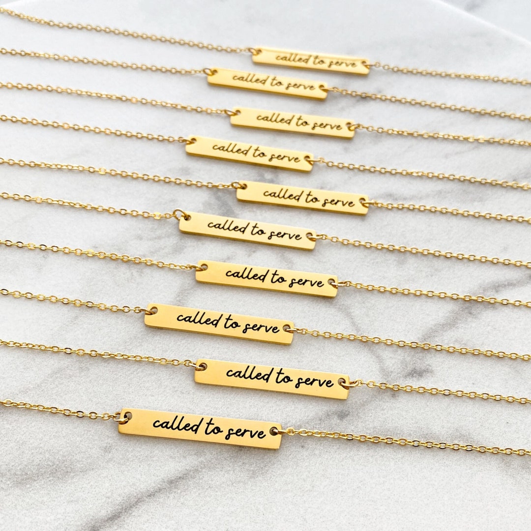 Called to Serve Gold Bar Necklace - Missionary Necklace - LDS ...