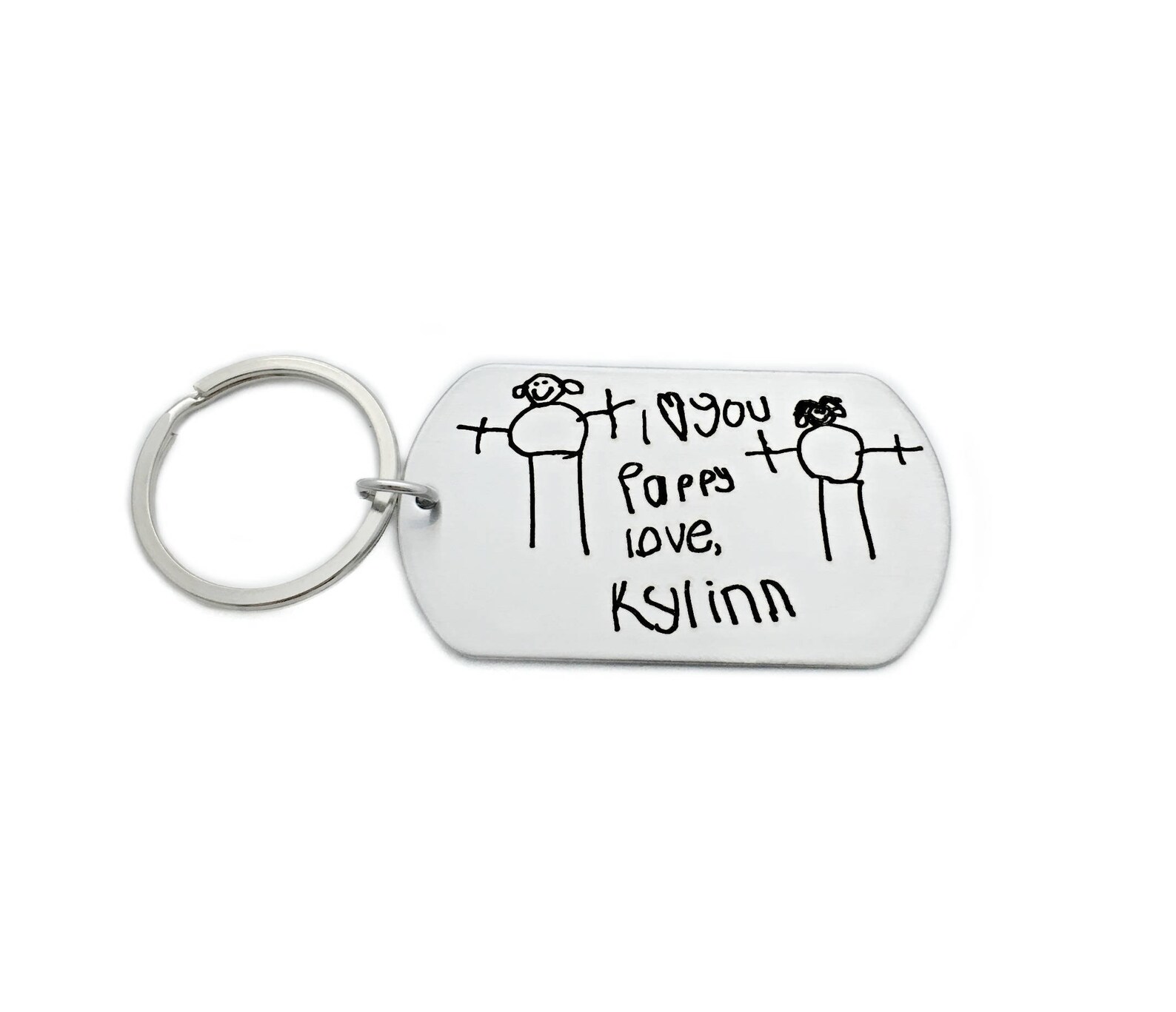 Handwriting Keychain - Handwritten Note Keepsake - Actual Handwriting ...