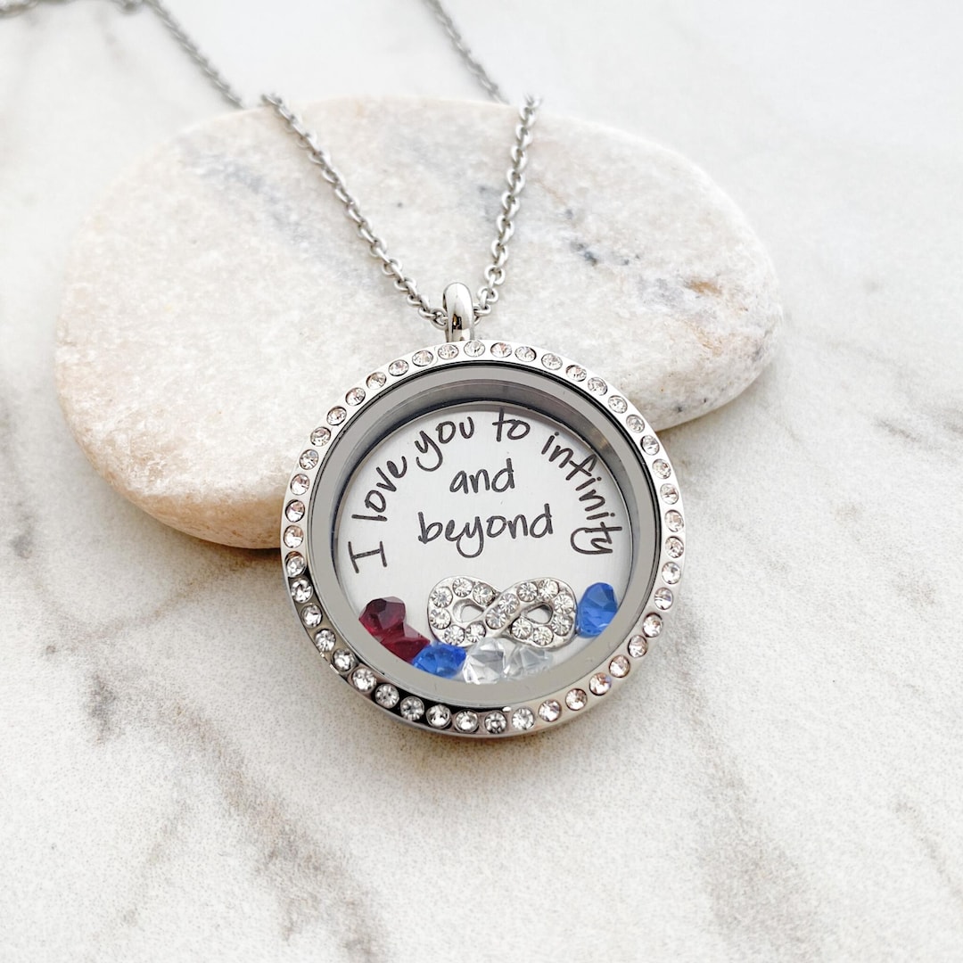 Personalized Infinity and Beyond Necklace - Engraved Necklace - Memory ...