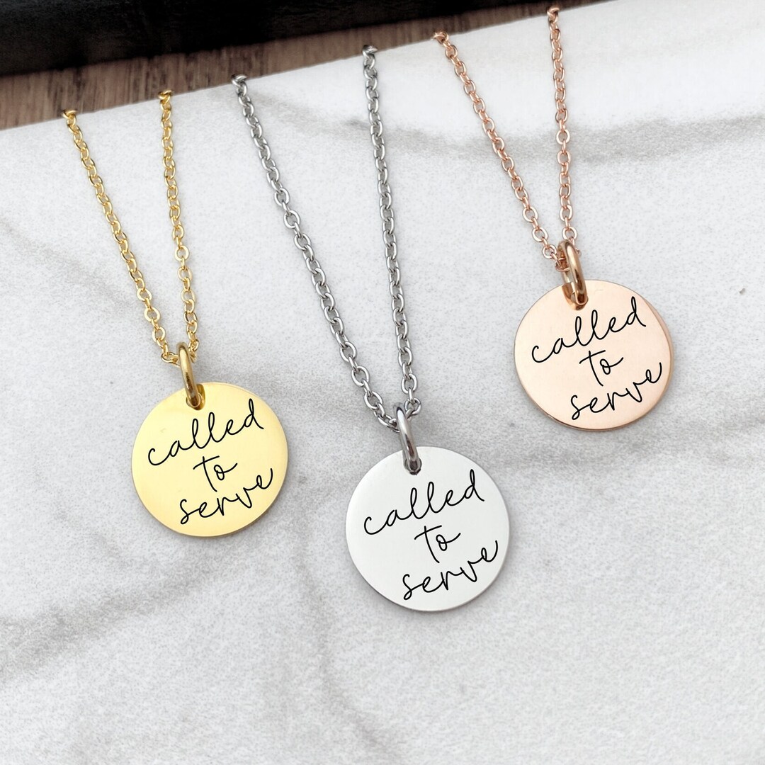 Tiny Called to Serve Sister Missionary Necklace Gift - LDS Missionary Gift - Missionary Mom ...