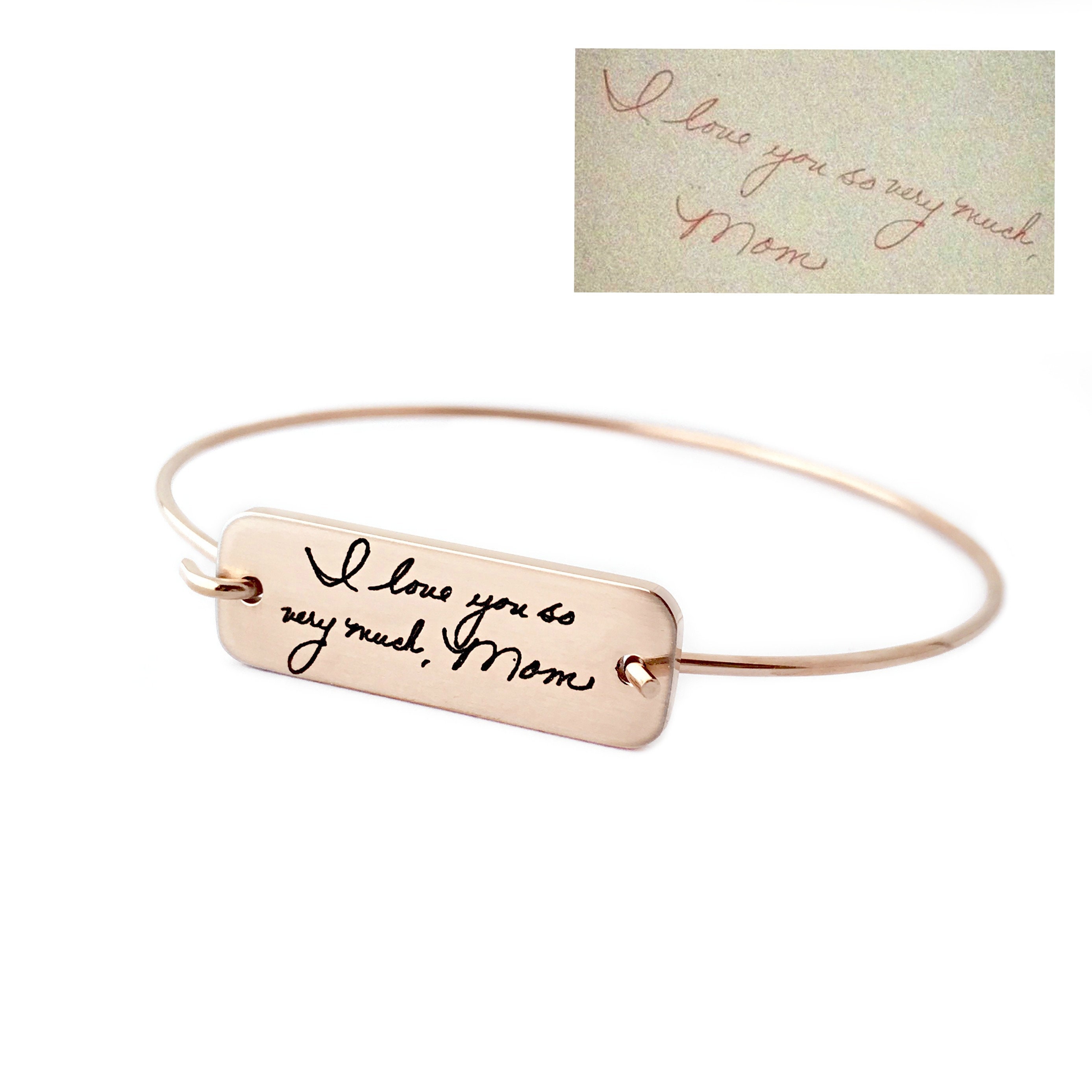 Handwriting Bracelet Signature Jewelry Handwriting Jewelry | Etsy