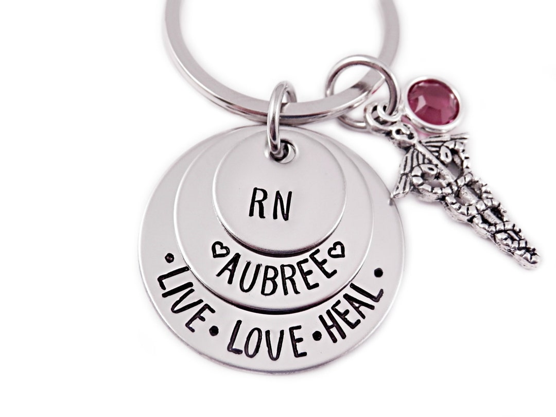 Personalized RN Nurse Key Chain - Nurse Gift - Nursing Graduation ...