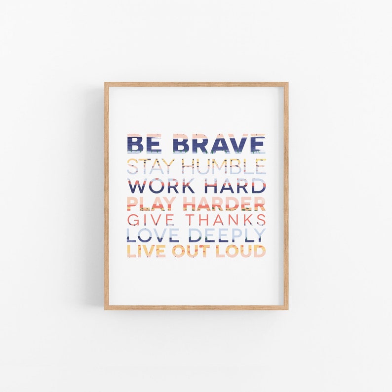 Be Brave Art Print - Etsy