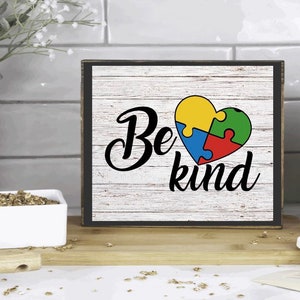 Autism Decor, Autism Awareness, Tiered Tray Decor, Mini Block Signs ...