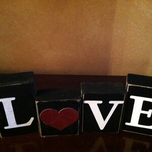 Valentine's Day Decor, Wood LOVE Blocks, Love Sign, Valentines Day ...