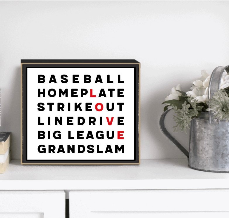 Baseball Decor, Spring Decor, Baseball Sign, Tiered Tray Decor, Mini ...
