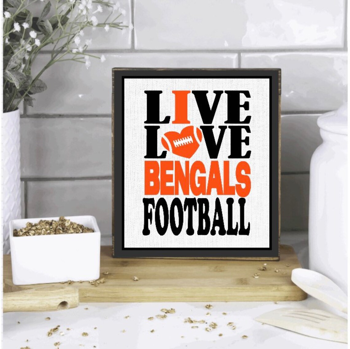Cincinnati Bengals Decor Fall Decor Football Sign Tiered - Etsy
