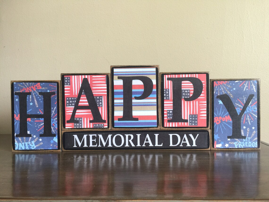 Memorial Day Decor, Happy Memorial Day Sign, Patriotic Decor, USA Decor ...