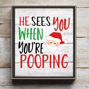 Funny Christmas Bathroom Decor, Christmas Tiered Tray Decor, Mini ...