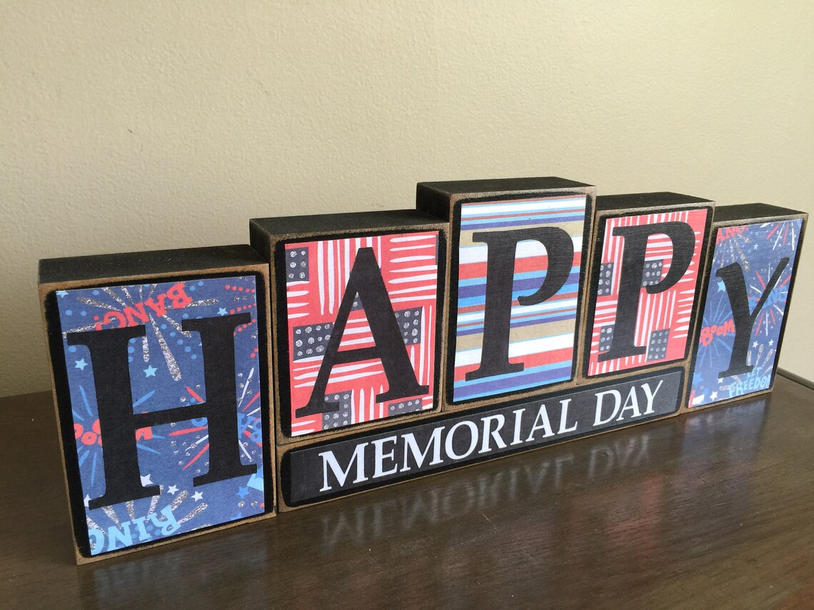 Memorial Day Decor, Happy Memorial Day Sign, Patriotic Decor, USA Decor ...