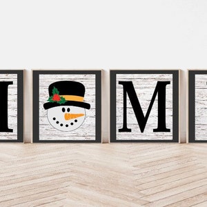 Interchangeable Home Sign, Block Sign, Farmhouse Decor, Rustic Decor ...