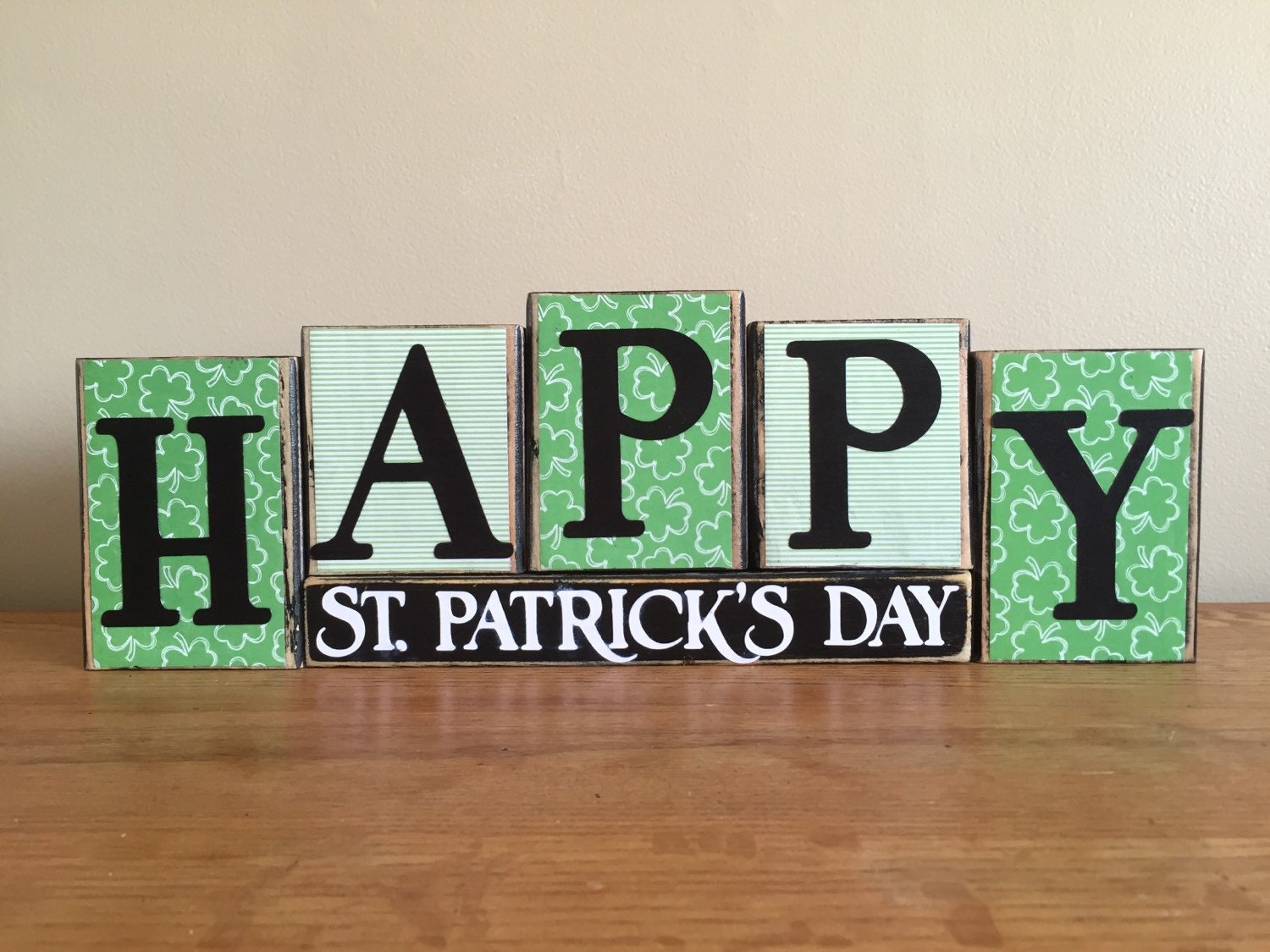 REVERSIBLE St Patricks Day and Easter Decor Wood Happy - Etsy