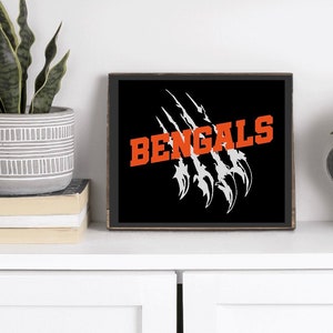 Cincinnati Bengals Decor, Fall Decor, Football Sign, Tiered Tray Decor ...