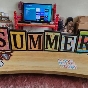 Wood Spring Blocks, Reversible Sign, Spring Decor, Spring Decoration ...