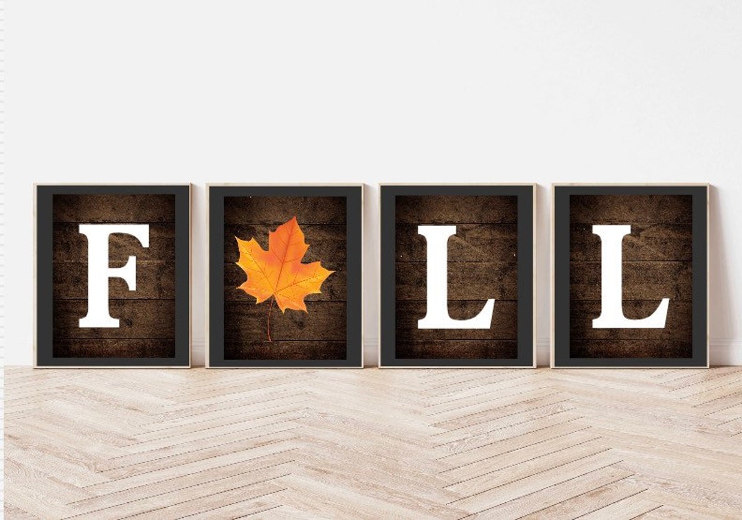 Wood Fall Blocks, Wood Fall Decor, Halloween Decor, Fall Leaf Blocks ...