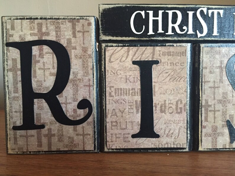 RELIGIOUS Wood Sign Christ is Risen Sign Easter Home Decor - Etsy
