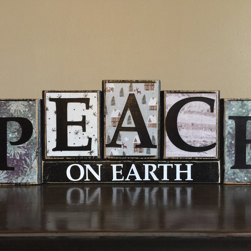 Peace on Earth Sign - Etsy