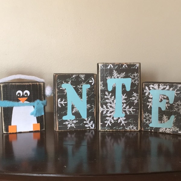 Christmas Block Letters - Etsy
