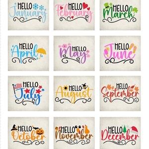 Complete Set, Calendar, Months Decor, Tiered Tray Decor, Mini Block ...