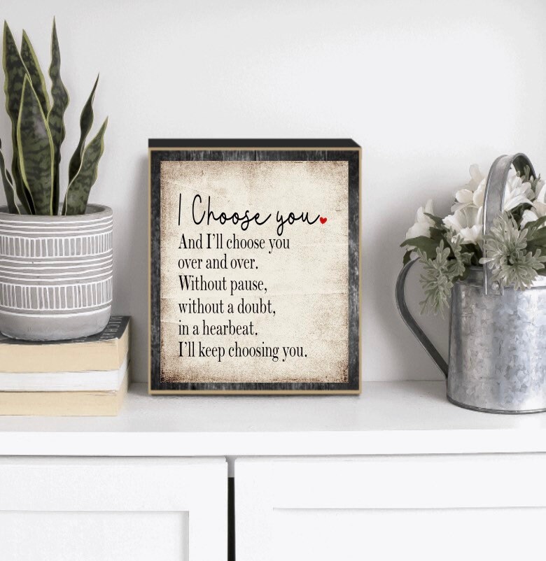 I Choose You Sign Valentines Day Decor Small Valentine Sign | Etsy